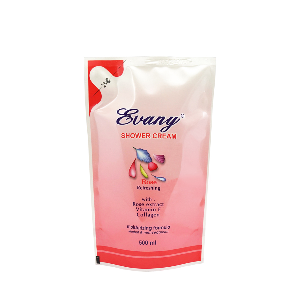 Product - Evany Shower Cream Rose Refreshing Refill 500 Ml